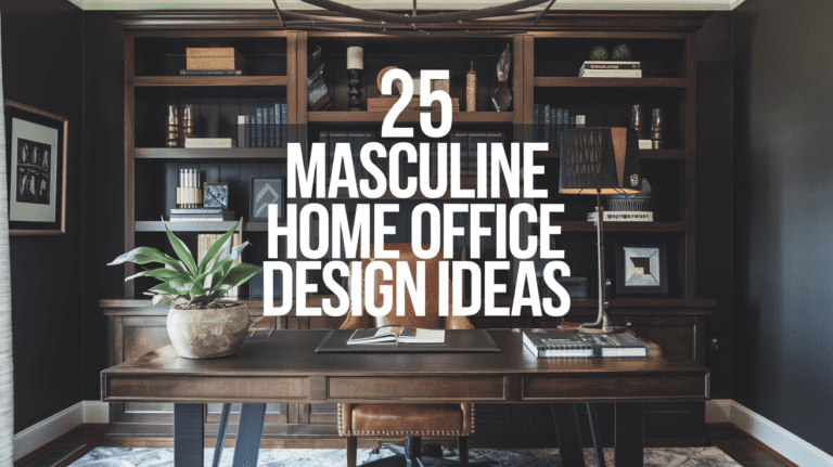 25 Stunning Masculine Home Office Designs for a Stylish Workspace ...