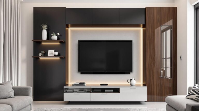 Stylish TV Wall Storage Solutions for Modern Living Rooms - DexDecor