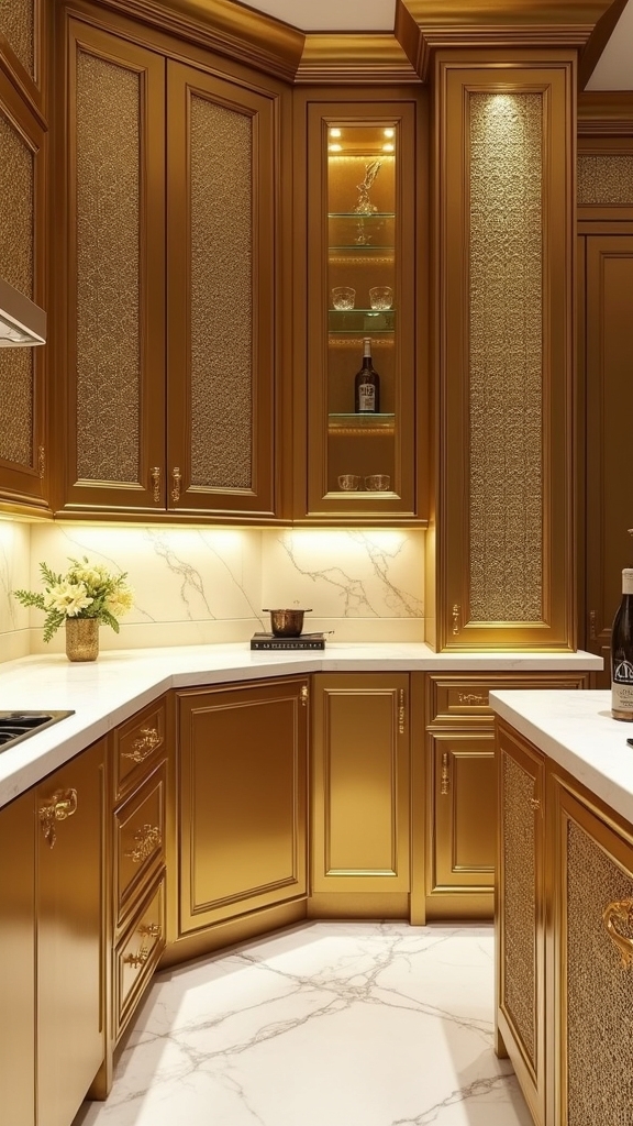 14 Gold Kitchen Cabinets Ideas That Are Unique and Luxe - DexDecor