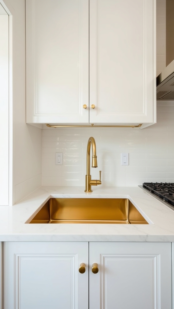 16 Gold Kitchen Sink Ideas That Make a Luxe Focal Point - DexDecor