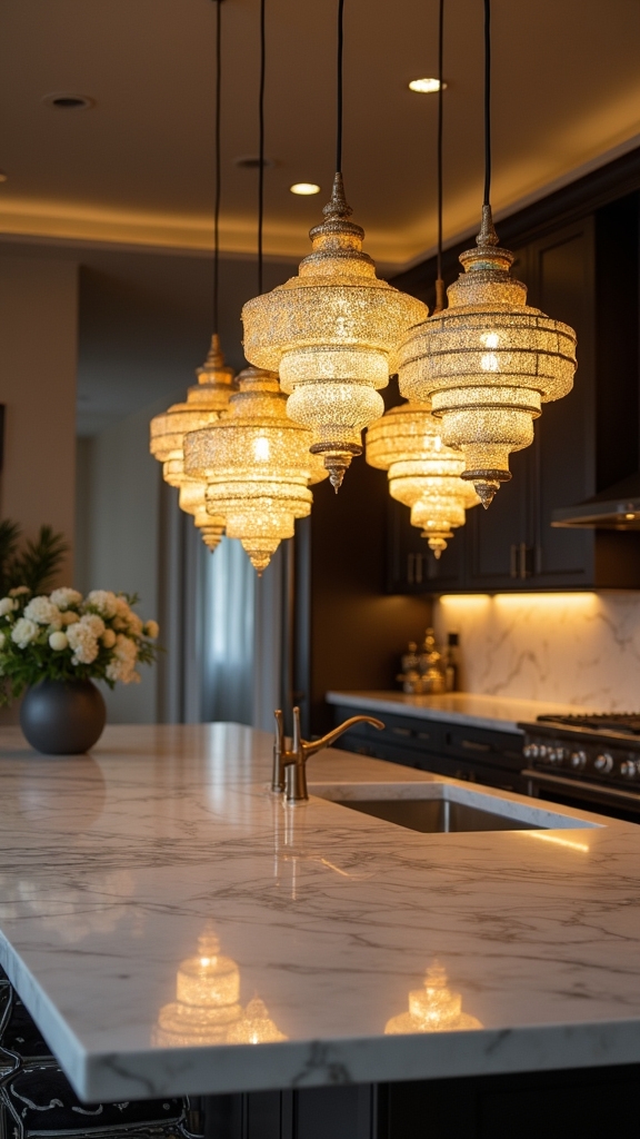 15 Gold Kitchen Pendant Lights That Sparkle Above the Island - DexDecor