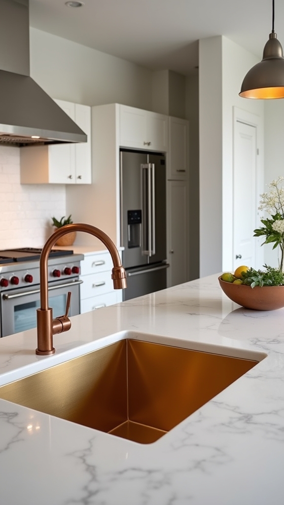 16 Gold Kitchen Sink Ideas That Make a Luxe Focal Point - DexDecor