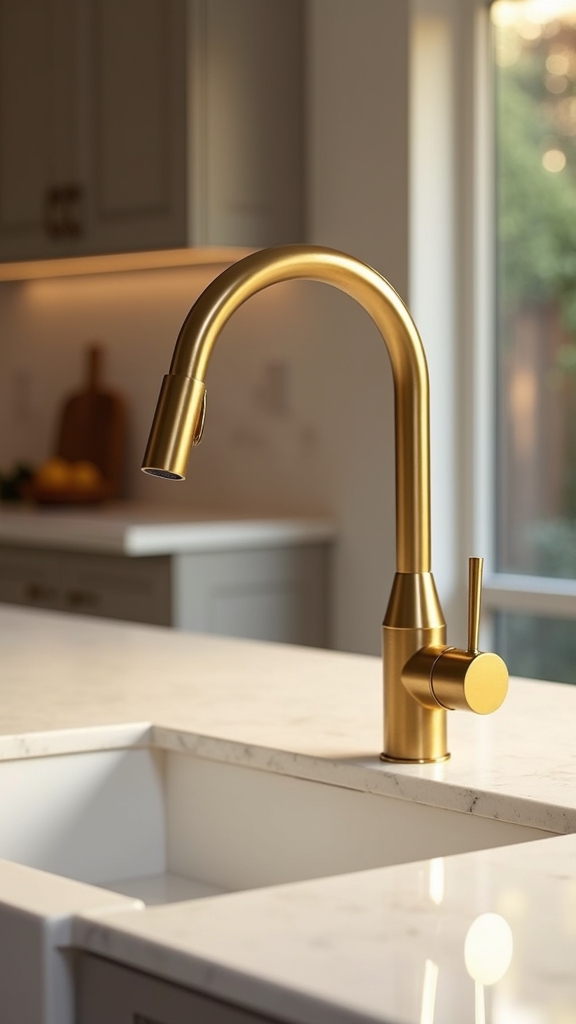 14 Gold Kitchen Faucet Ideas That Add Instant Glam to the Sink