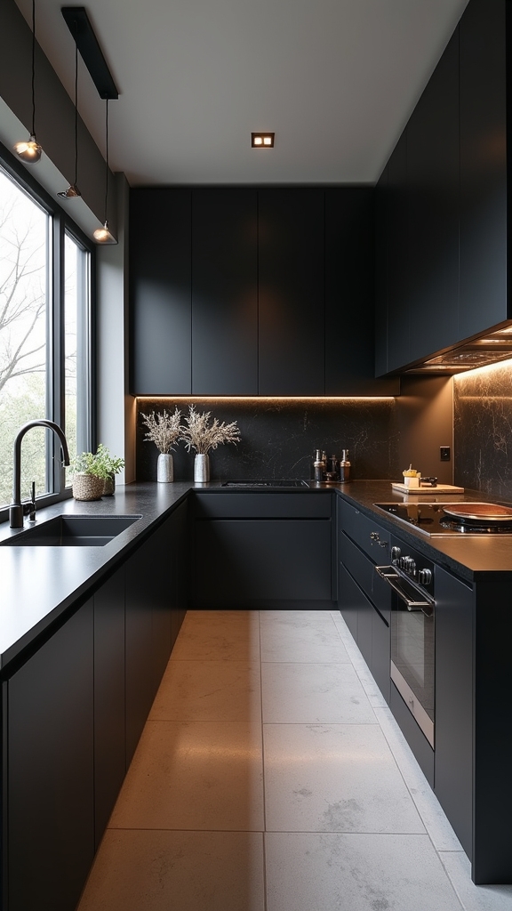 15 Black Countertops Kitchen Ideas That Feel Sleek and Elegant - DexDecor