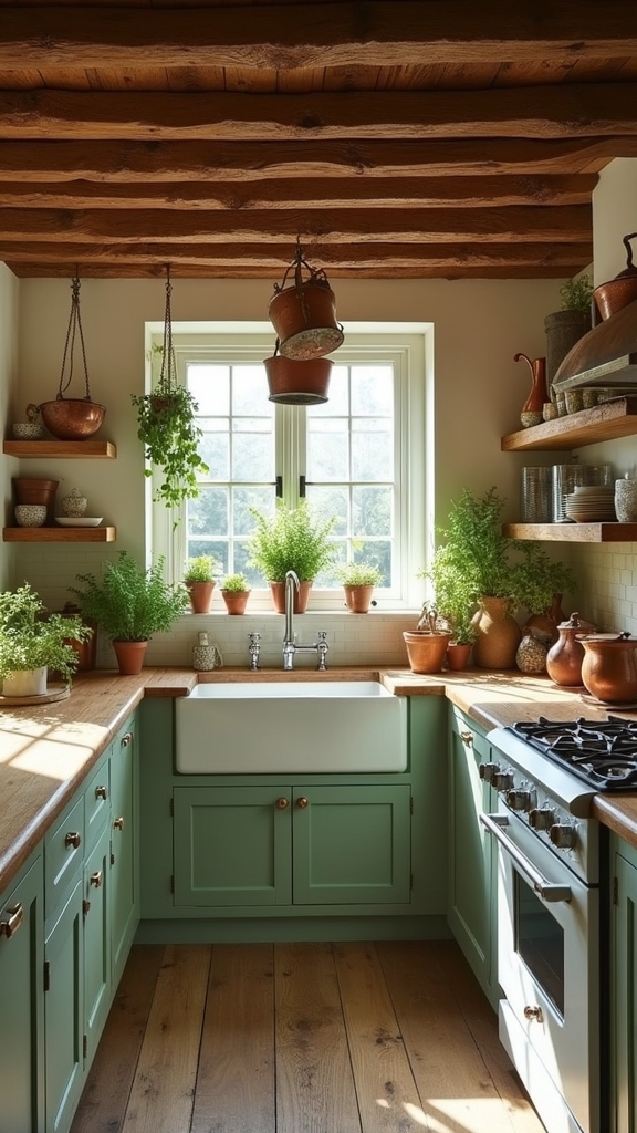 15 Farmhouse Green Kitchen Ideas That Are Rustic and Charming - DexDecor
