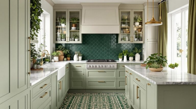 18 Green Kitchen Tile Ideas That Add Pattern and Personality