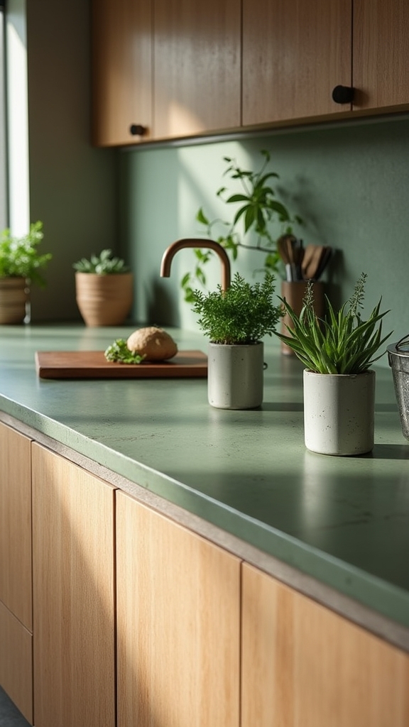 14 Green Kitchen Countertop Ideas That Feel Organic and Trendy - DexDecor