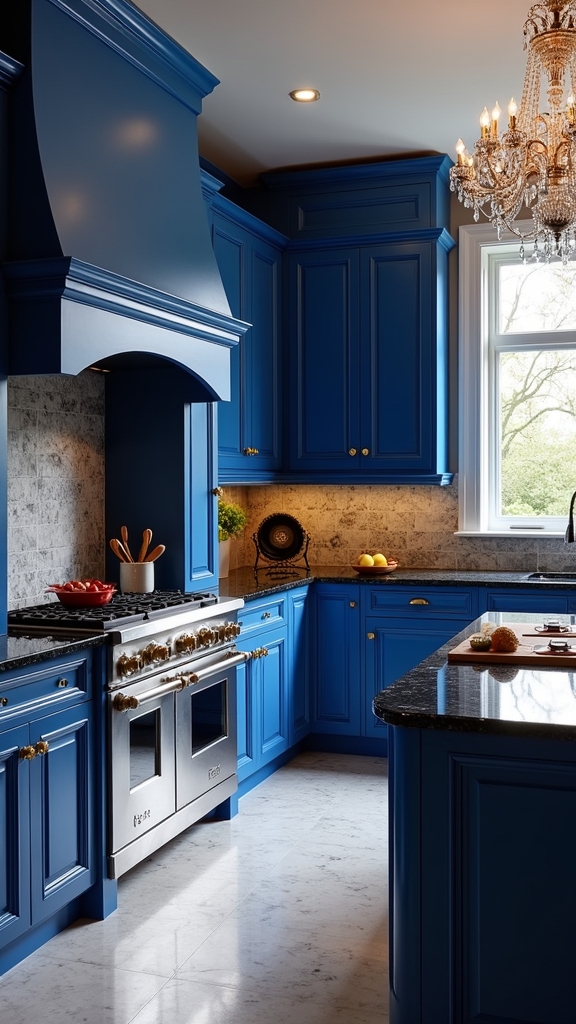 14 Blue Cabinets With Black Countertop Kitchen Ideas That Pop