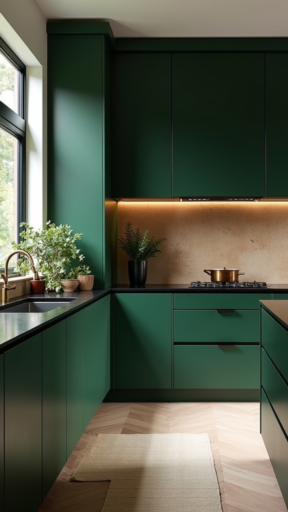 14 Green Kitchens With Black Countertops That Feel Bold and Chic - DexDecor