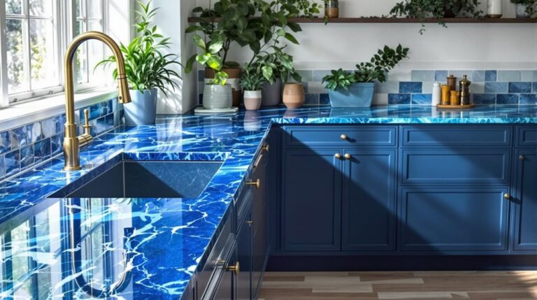 14 Blue Kitchen Countertop Ideas That Feel Unique and Bold - DexDecor