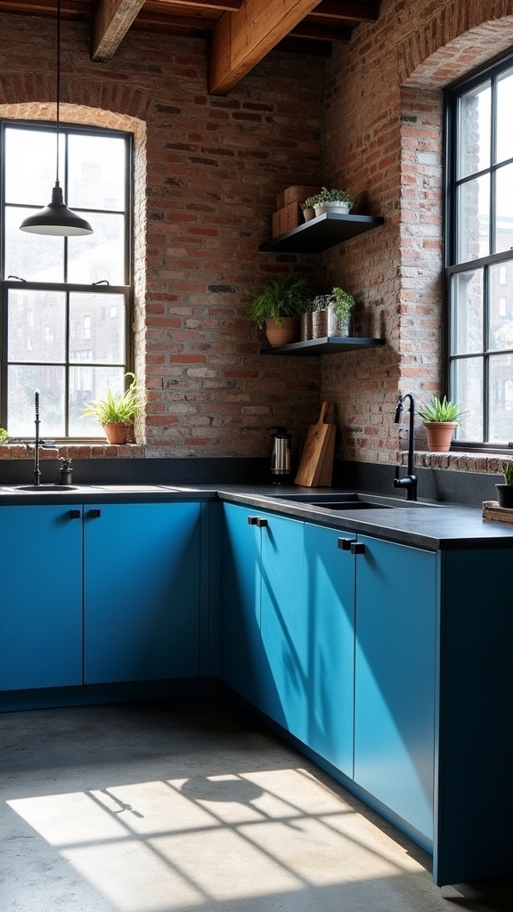 14 Blue Cabinets With Black Countertop Kitchen Ideas That Pop
