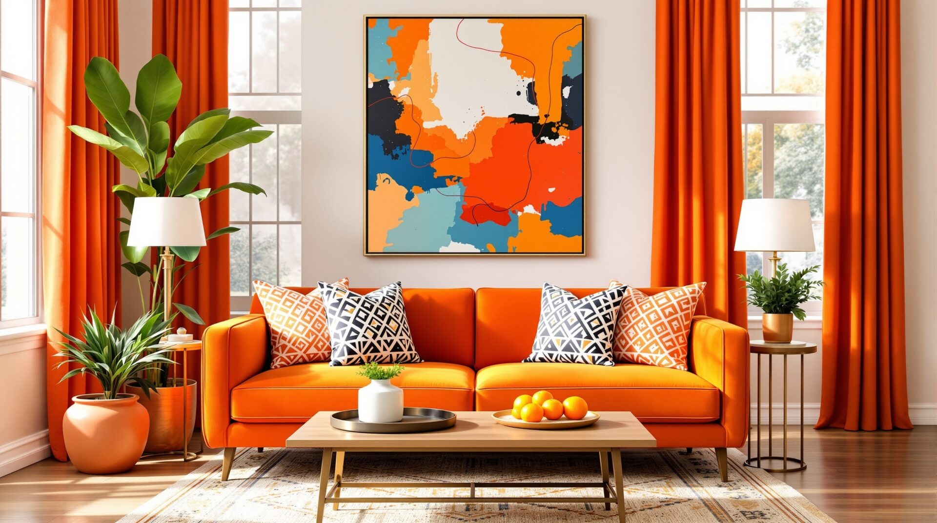 10 Orange Living Room Decor Ideas That Pop - DexDecor