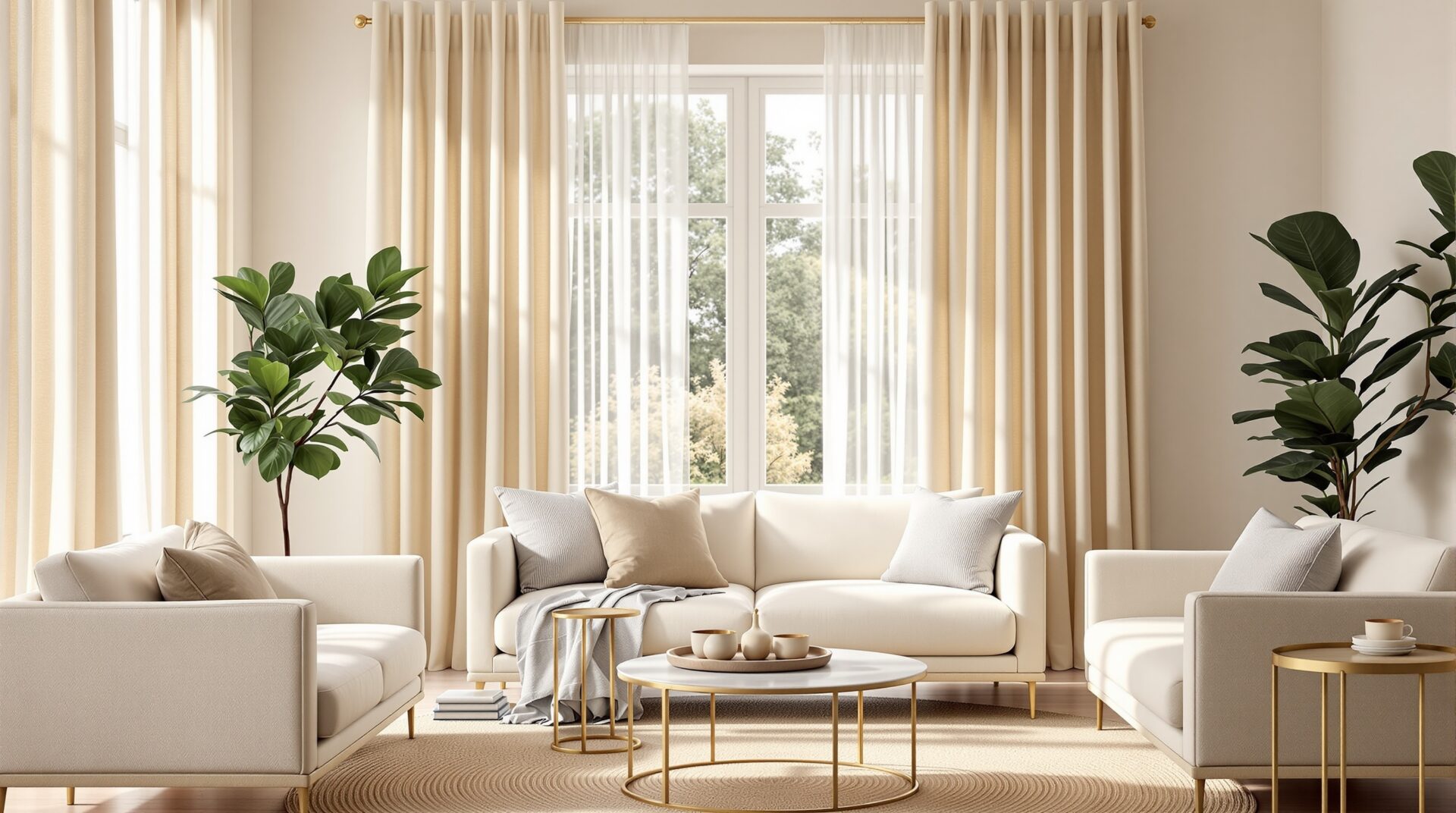 10 Beige Curtain Ideas for Living Rooms That Work