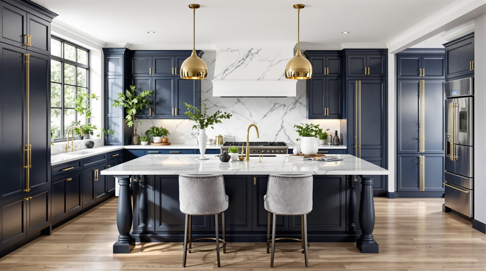 12 Dark Blue Kitchen Inspirations That Look Bold and Elegant