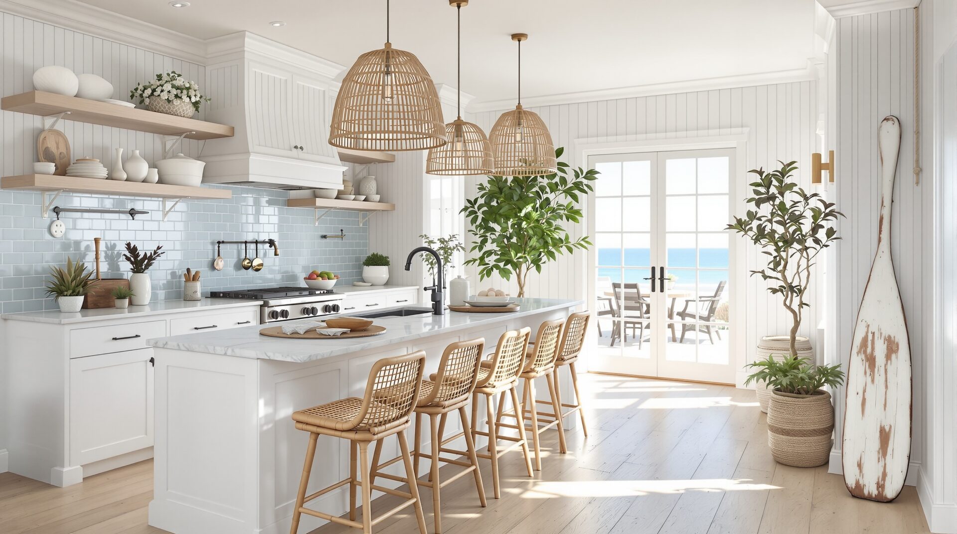 14 Coastal Kitchen Design Inspirations for a Breezy Vibe