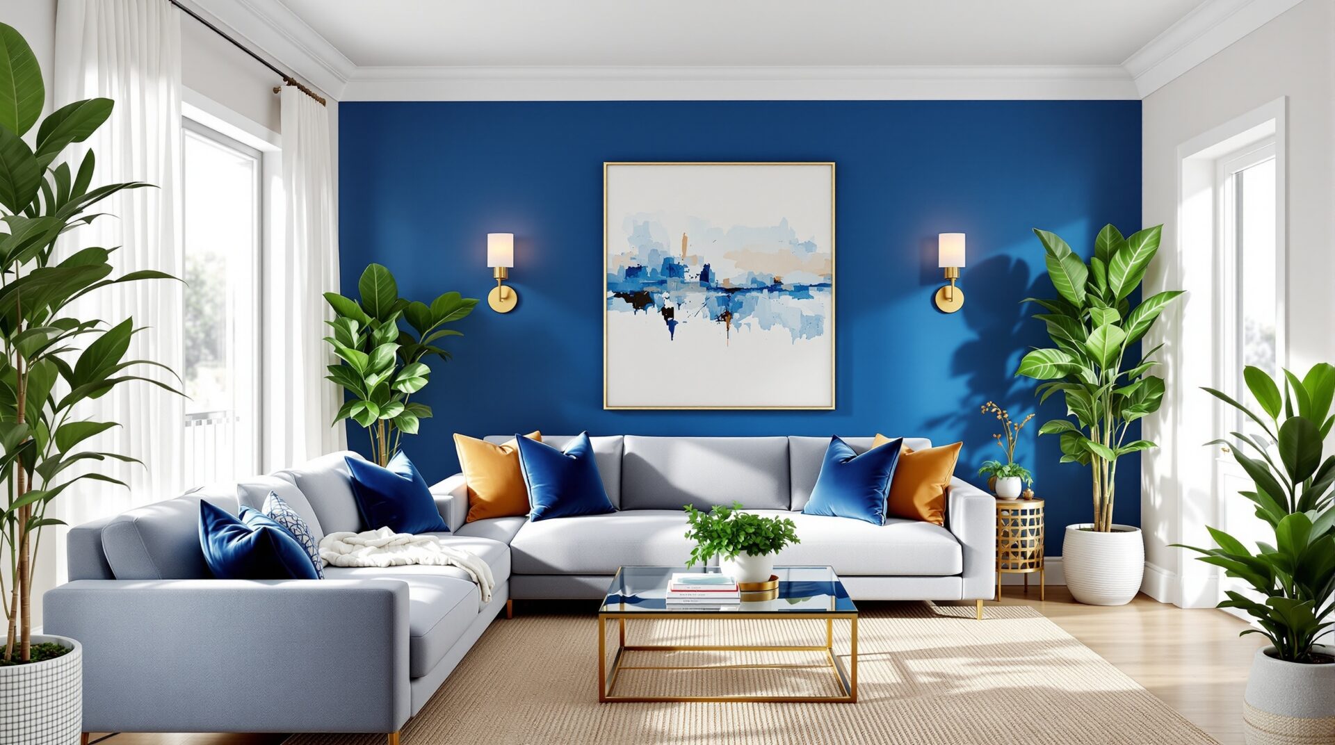 12 Blue Accent Wall Living Room Ideas That Inspire