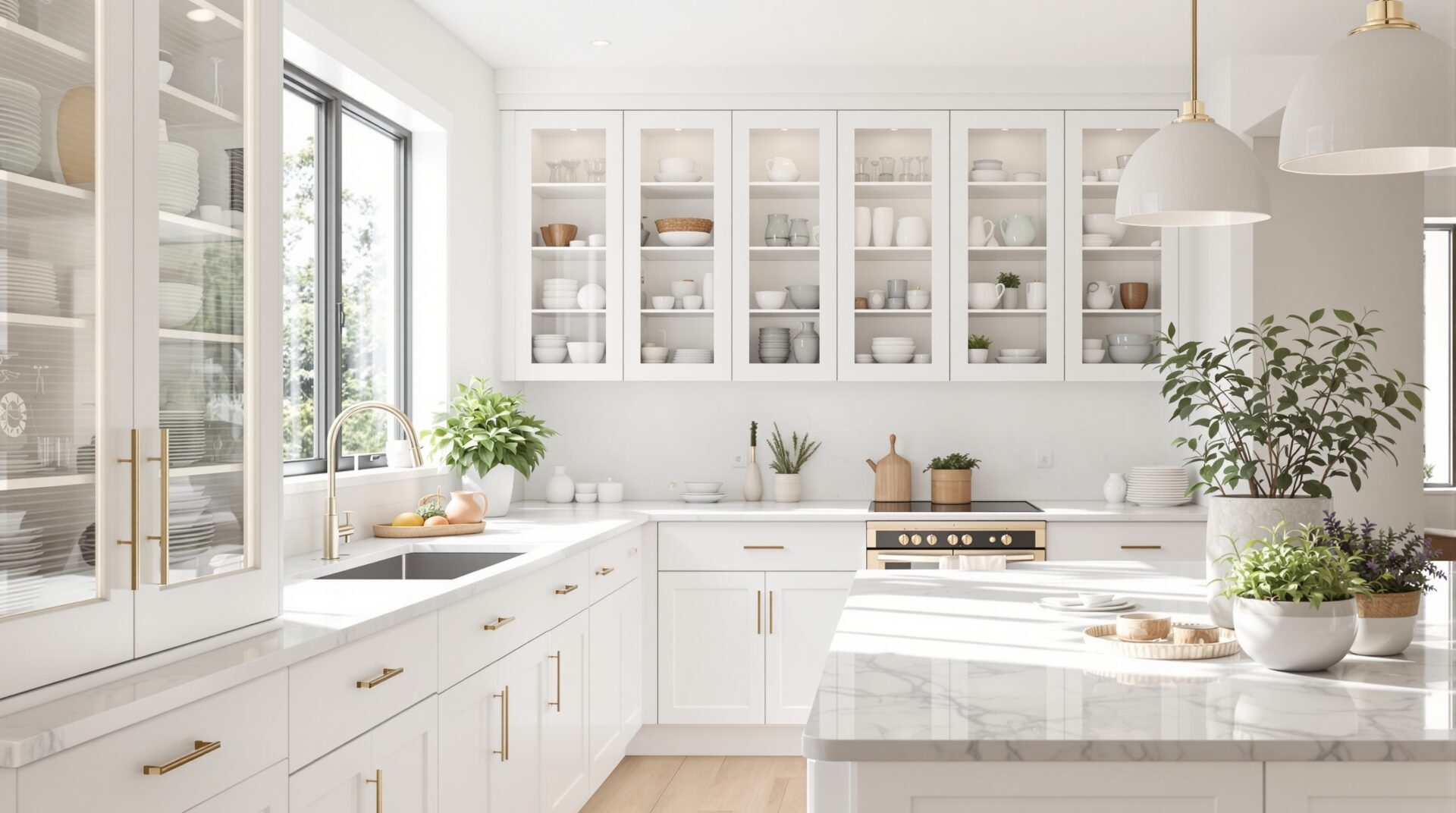 14 Glass Kitchen Cabinet Inspirations for a Light, Modern Look