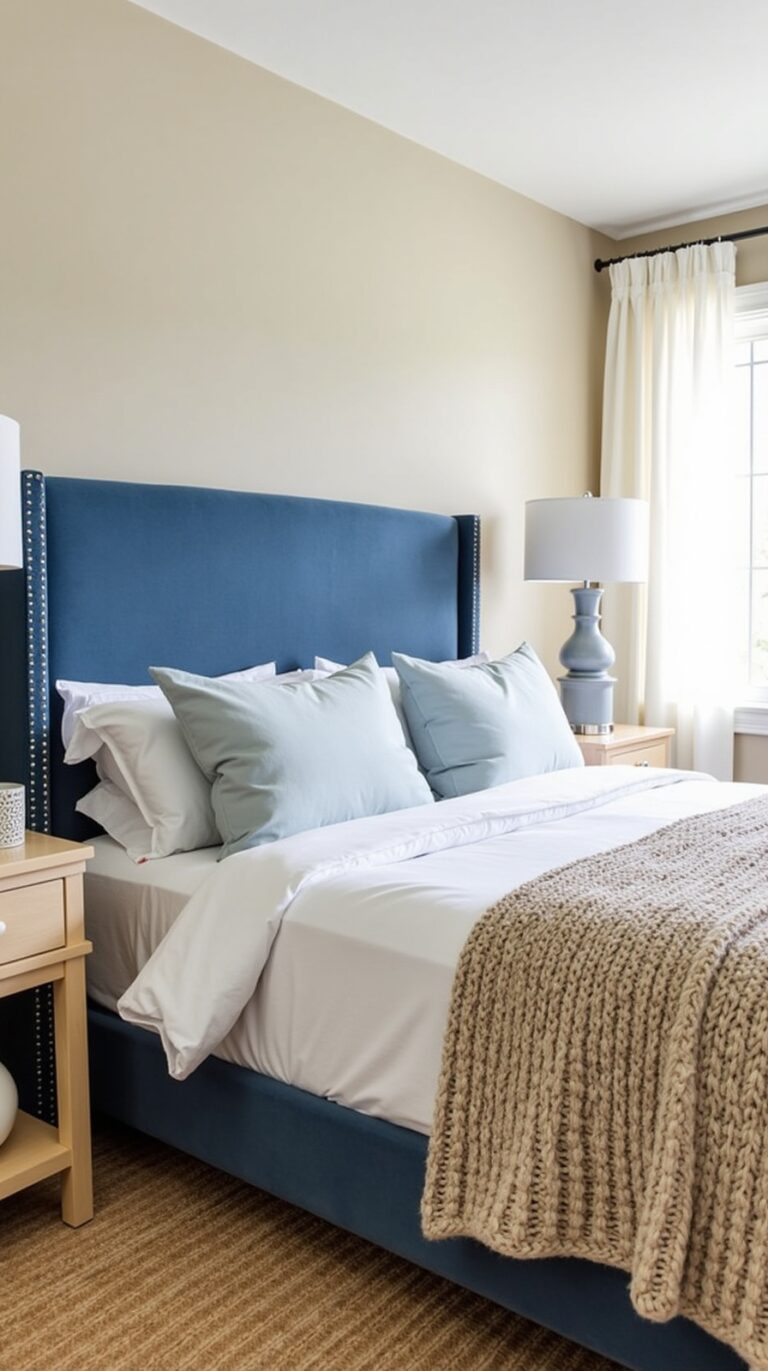 12 Blue and Beige Bedroom Ideas for Relaxed Style