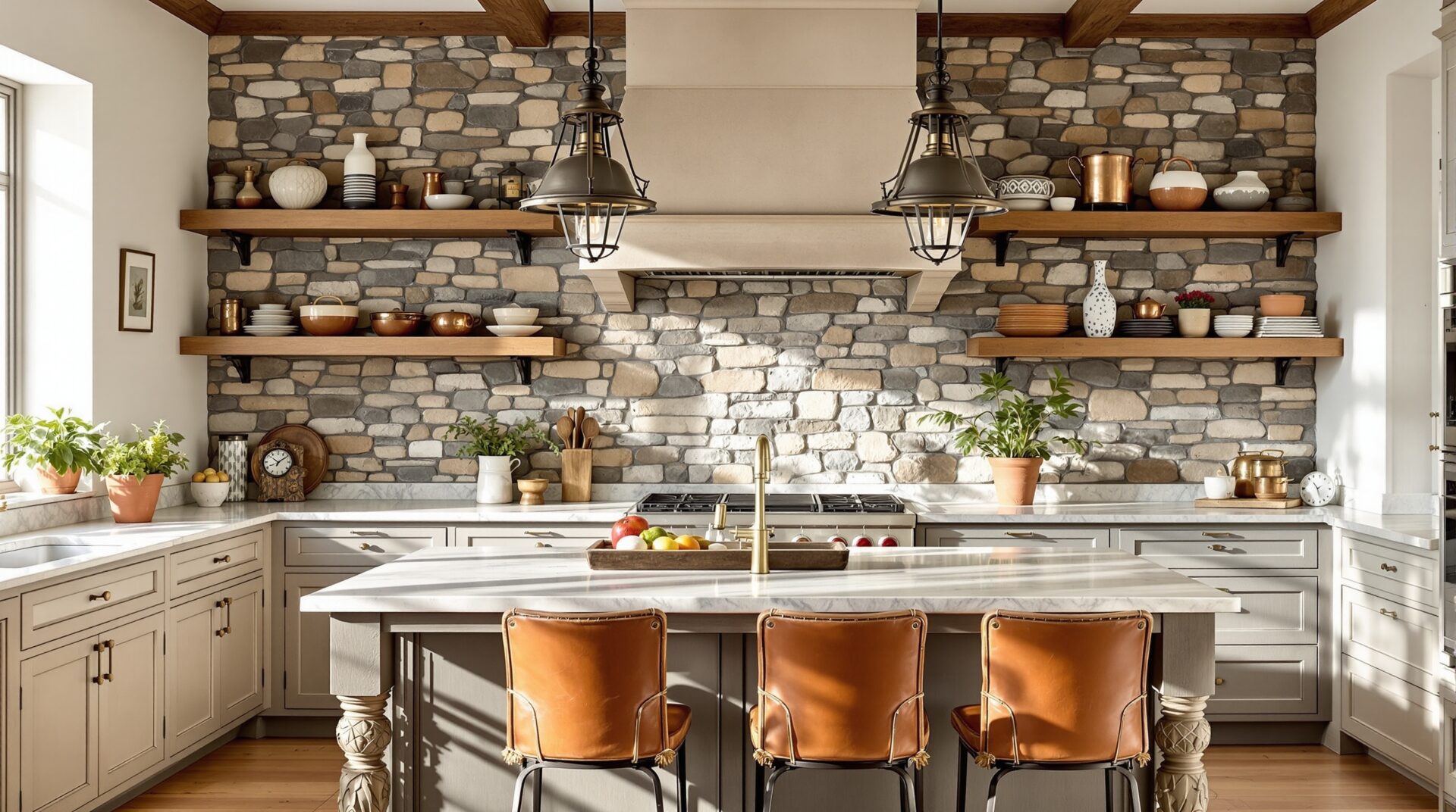14 Stone Backsplash Kitchen Ideas That Feel Rustic and Elegant