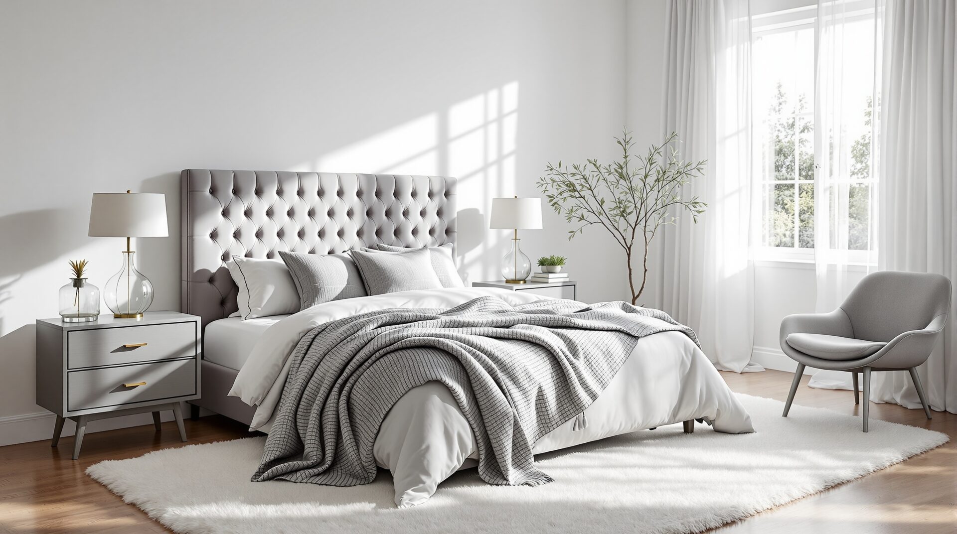 16 Grey and White Bedroom Ideas for Fresh Homes