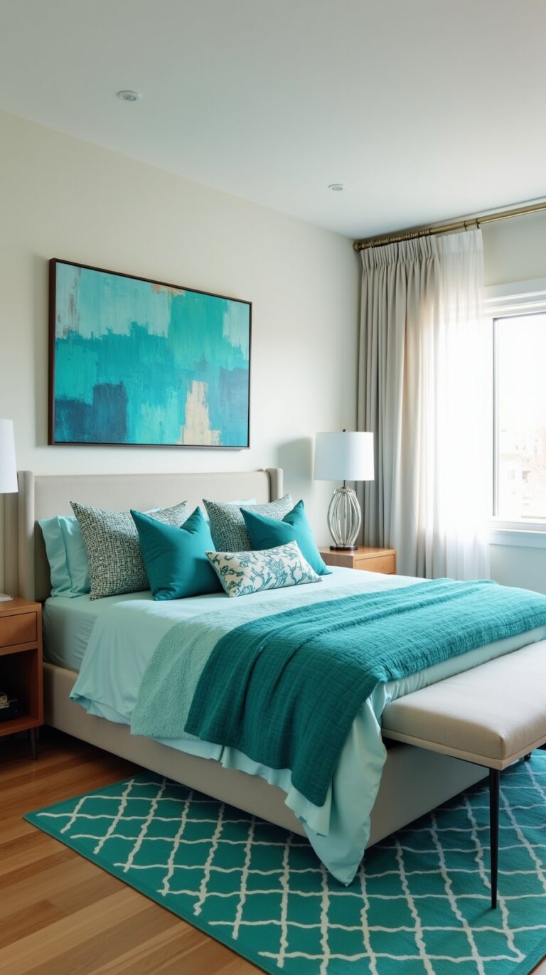 12 Turquoise Bedroom Design Ideas for Modern Homes - DexDecor