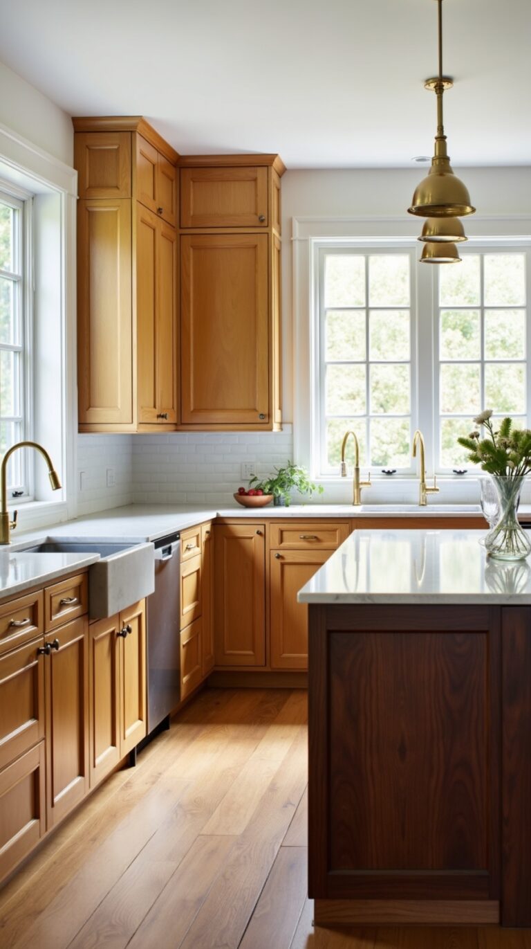15 Golden Oak Kitchen Cabinet Inspirations That Stay Timeless