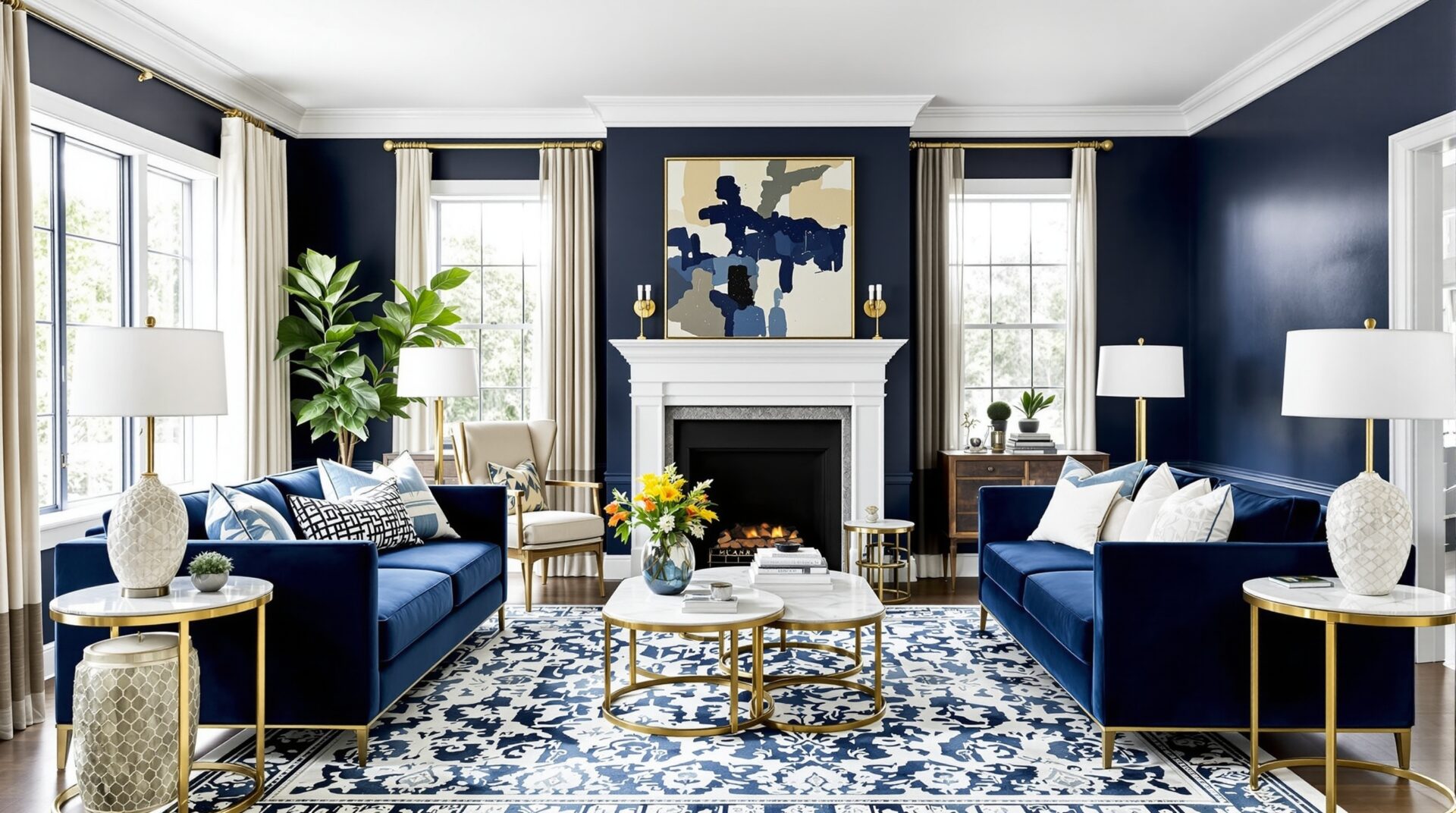 10 Navy Living Room Ideas That Inspire