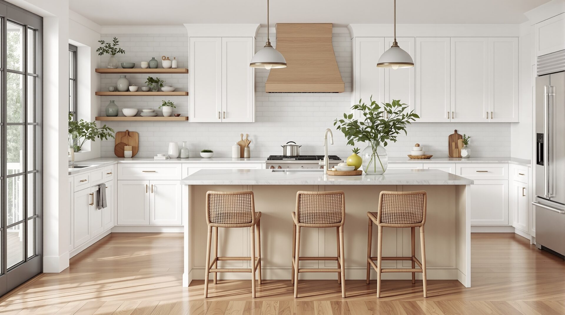 14 White and Natural Wood Kitchen Ideas That Stay Timeless - DexDecor