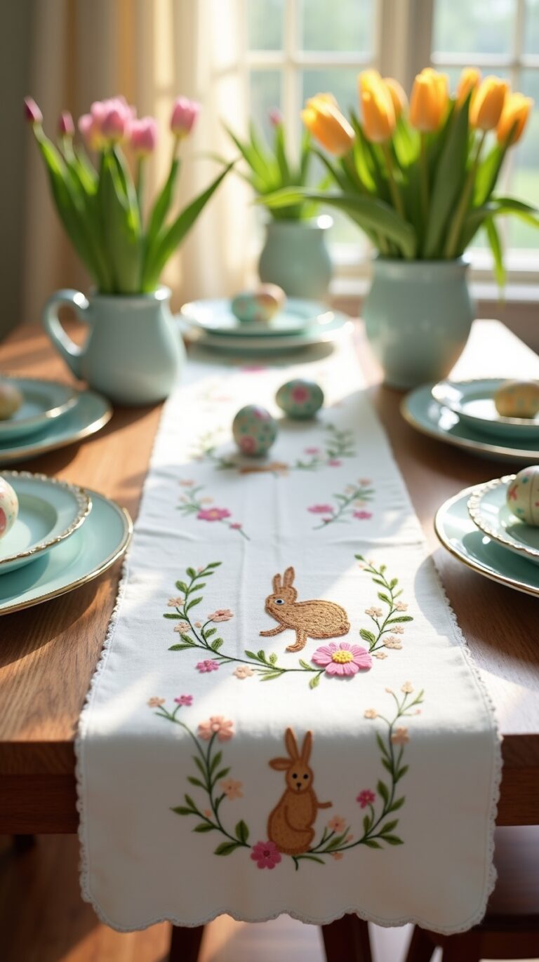 10 Easter Table Runner Pattern Ideas That Feel Fresh and Springlike ...