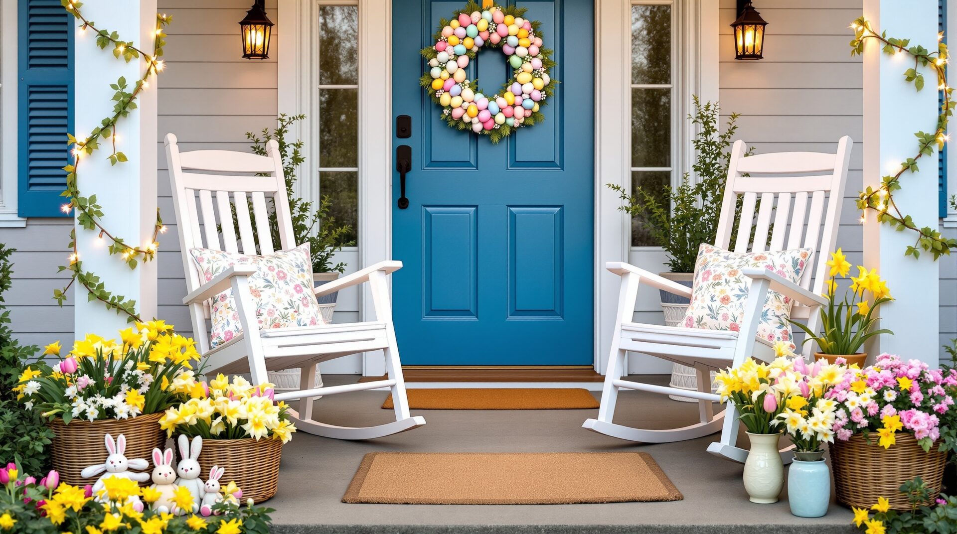 15 Easter Front Porch Ideas That Feel Bright and Inviting