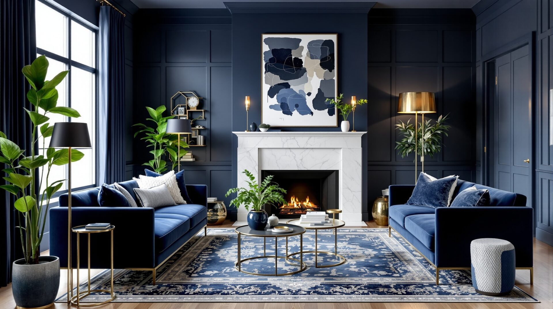 14 Dark Blue Living Room Decor Ideas That Inspire