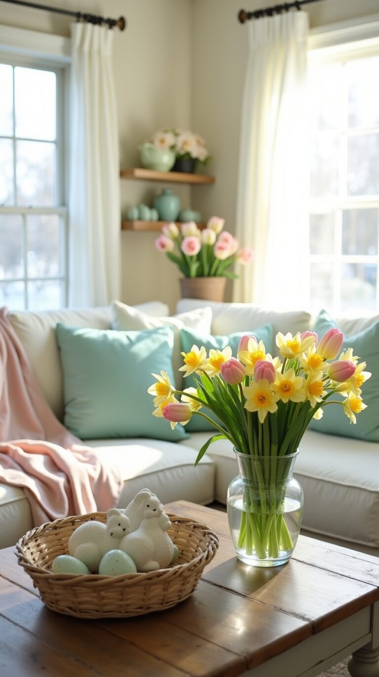 14 Easter Living Room Ideas That Feel Fresh and Springy
