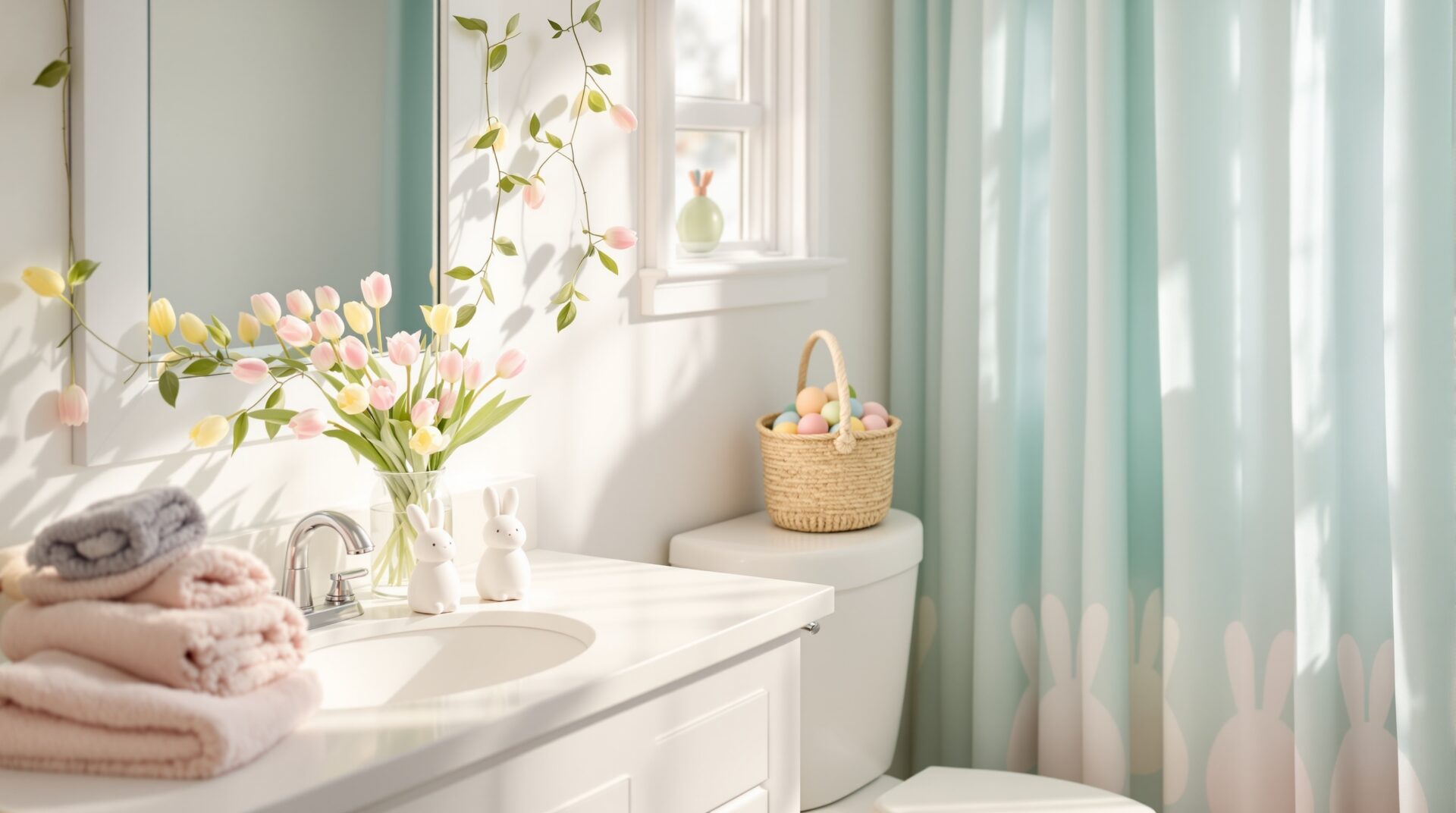 14 Easter Bathroom Decor Ideas That Add Soft Seasonal Touches