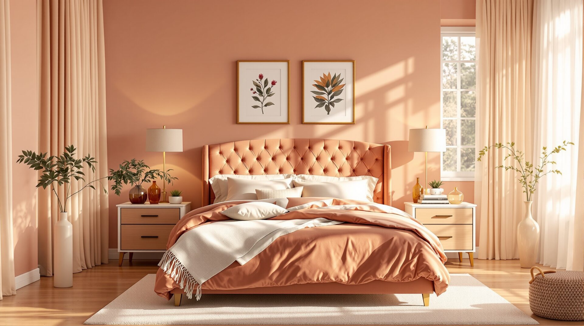 12 Salmon Bedroom Ideas for Warm Interiors