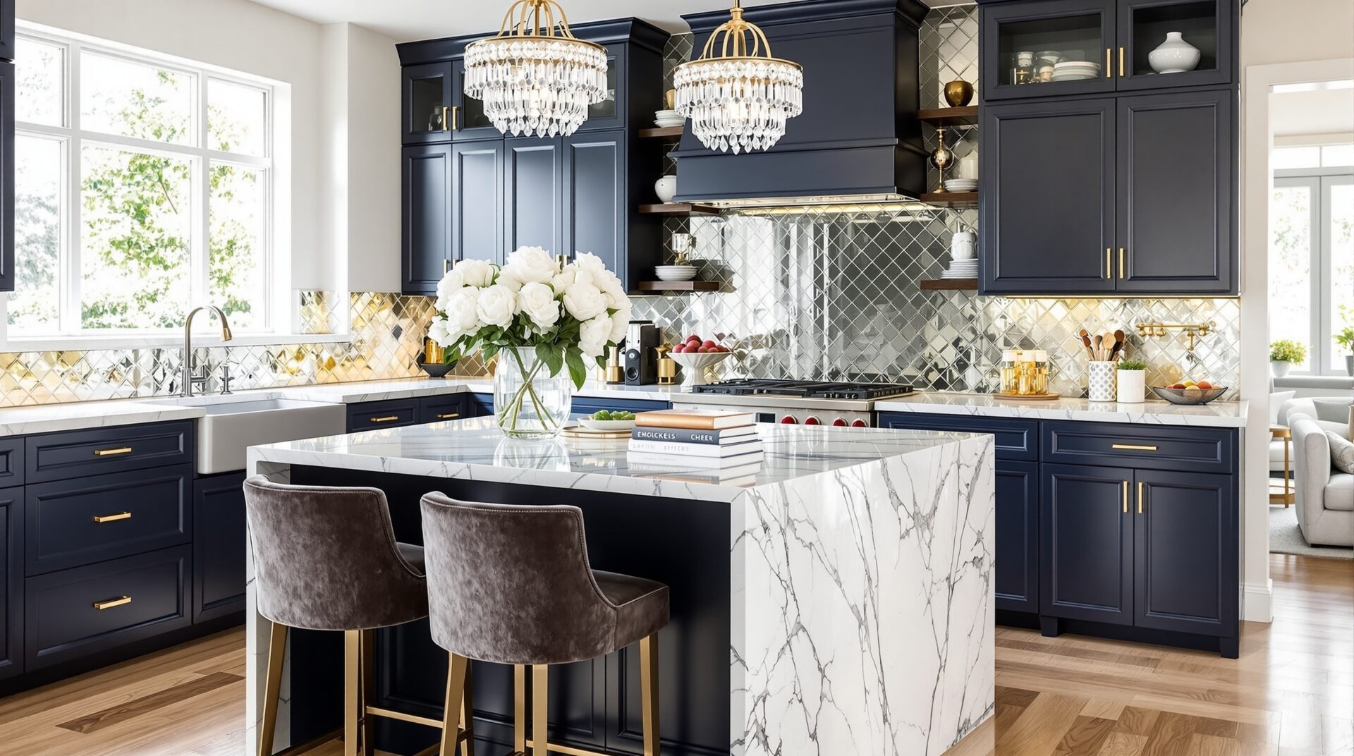 12 Glam Kitchen Ideas That Add Sparkle and Personality