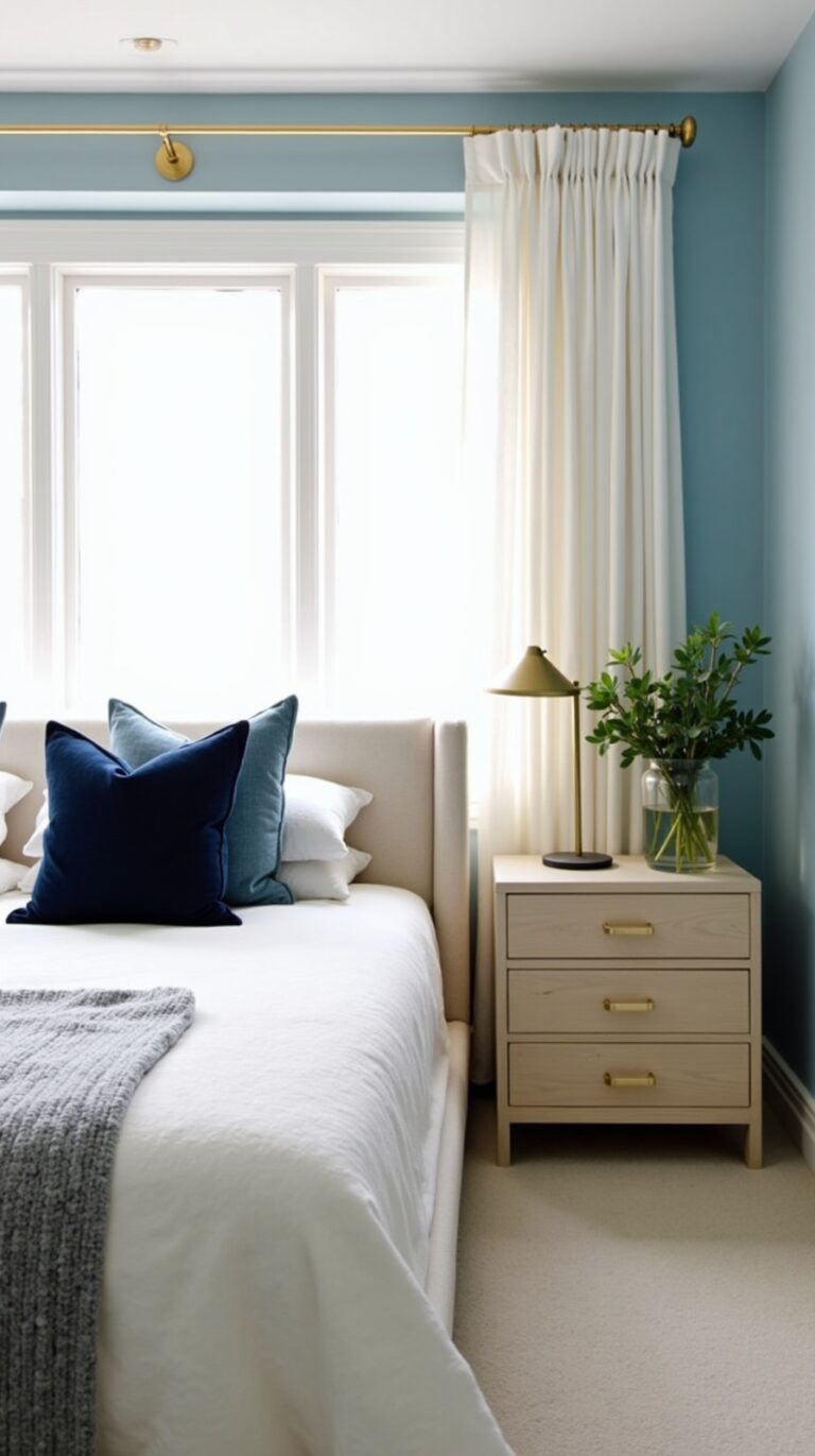 24 Blue Wall Colour Bedroom Ideas That Feel Fresh and Versatile